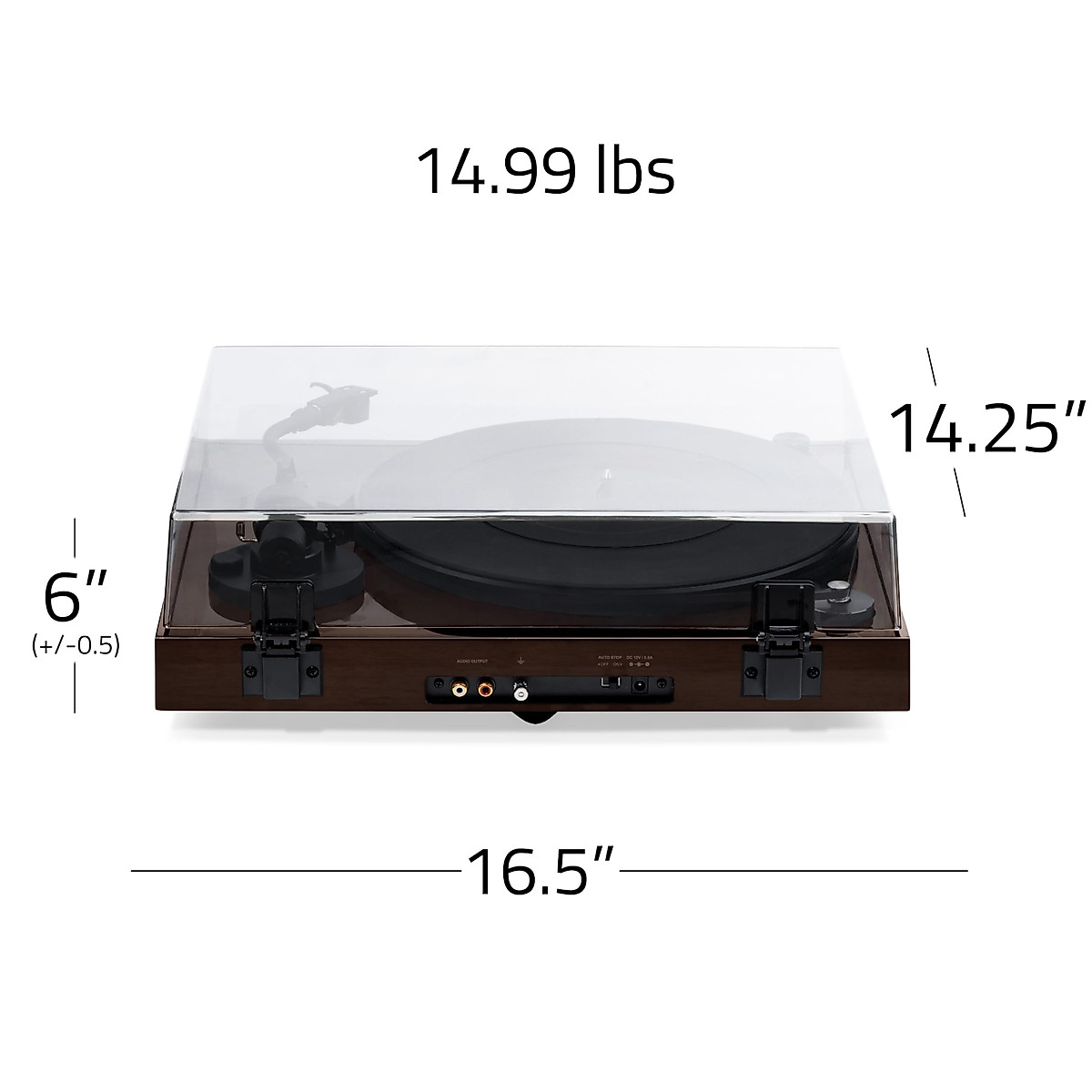 Fluance RT84 Reference High Fidelity Vinyl Turntable Record Player with Ortofon 2M Blue Cartridge, Speed Control Motor, High Mass MDF Wood Plinth, Vibration Isolation Feet - Walnut