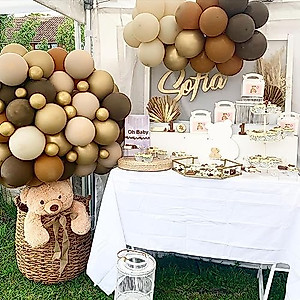 White Sand Balloons 105Pcs 18/12/10/5 Inch Different Sizes Cream Beige Balloon Arch Kit for Birthday Baby Shower Wedding Bridal Graduation Decoration Valentines Party Supplies