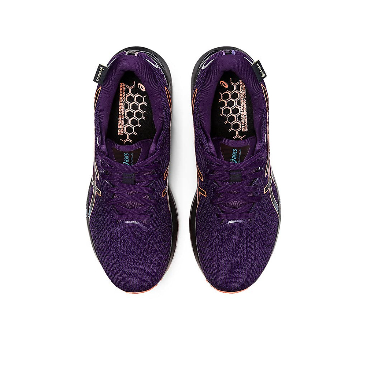 ASICS Women's Gel-Cumulus 24 GTX Running Shoes, 7.5, Night Shade/NOVA Orange