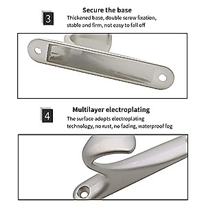 Wall Hooks 4pack Towel Hooks Zinc Alloy Integrated Single Hook Rust-Resistant/Corrosion Resistant/Long Using Life（Silver）