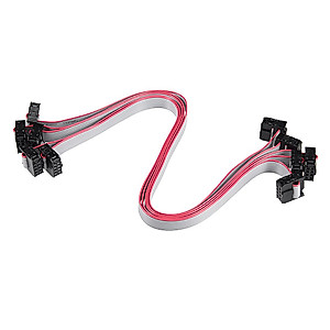 uxcell IDC 8 Pins Connector Flat Ribbon Cable Female Connector Length 30cm 2.54mm Pitch,5pcs
