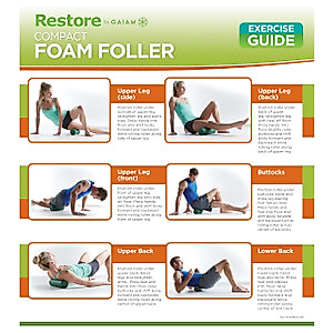 Gaiam Restore Compact Foam Roller, 12-Inch