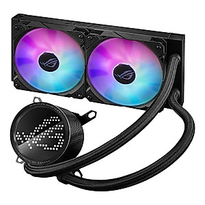 ASUS ROG RYUO III 240 ARGB All-in-one AIO Liquid CPU Cooler 240mm Radiator, Asetek 8th gen Pump Solution, Anime Matrix™ LED Display and ROG AF 12S ARGB Fan.