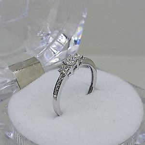 Dazzlingrock Collection 0.40 Carat (ctw) 14k Round Diamond Women Bridal Ring Engagement Set with Matching Wedding Band, White Gold, Size 5.5