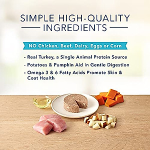 Blue Buffalo Basics Skin & Stomach Care, Grain Free Natural Adult Small Breed Wet Dog Food Cups, Turkey 3.5-oz (Pack of 12)