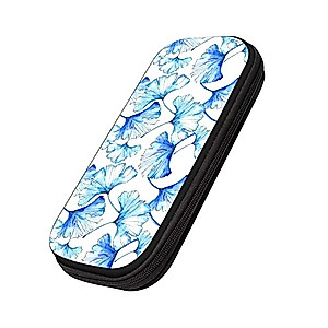 Carrying Case Compatible with Switch 2017 / Switch OLED 2021 Console Joy-Con with 10 Game Card Slots , Watercolor colorful ginkgo leaf