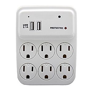 Spy-MAX Functional Plug-In Wall Outlet with USB Hidden Camera - 1080P Spy Camera with Digital Video Recorder & Removable SD Card - Motion Activated Wall Charger Hidden Camera Recorder for Home - White