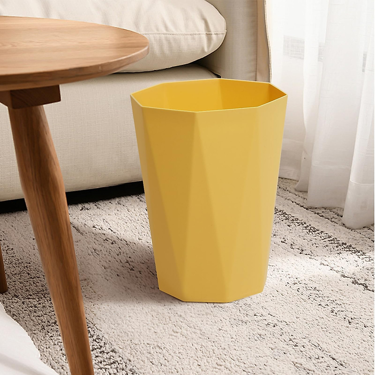 8 Pack Small Trash Can 2.6 Gallon Colorful Trash Can Wide Open Top - Diamond Shape - Thickened Trash Cans for Bedroom, Kids Trash Can Plastic Trash Bin for Bathrooms, Bedroom, Offices, 5 Colors
