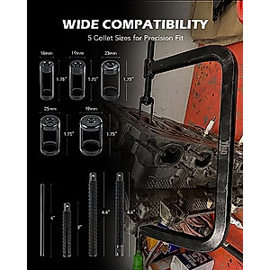 Orion Motor Tech Valve Spring Compressor | 10 Piece Spring Clamp Tool Kit with C Clamp, Collet Pusher Adapters, Extension Rods, and Lever for Car, Motorcycle, ATV, and Small Engine Repairs