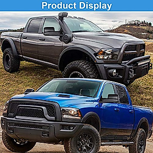 ECCPP Tow Mirrors Replacement fit for 2009-2015 for Dodge for Ram Truck Pickup Black Manual Towing Side View Mirrors Pair Passenger & Driver Side