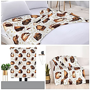 BONLOR Blanket, Guinea Pigs Soft Lightweight Hypoallergenic Plush Blanket- Super Soft Cozy 50"X 40" Bed Blanket for Sofa Couch Living Room Picnic Fall Spring Winter Use Throw Blanket for Men Womens
