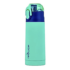 Reduce Water Bottle for Kids, Frostee 13 oz - Reusable Insulated Stainless Steel Water Bottle - Leak Proof and Hygienic Flip-Top Lid - Gripster Finish, Marine