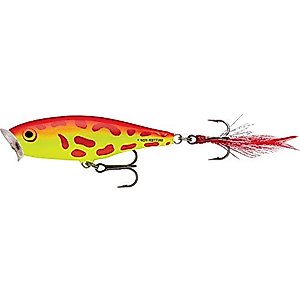 Rapala Popper Skitter Pop 2.8 inches (7 cm), 0.2 oz (7 g), Orange Frog of SP7-OF Lure