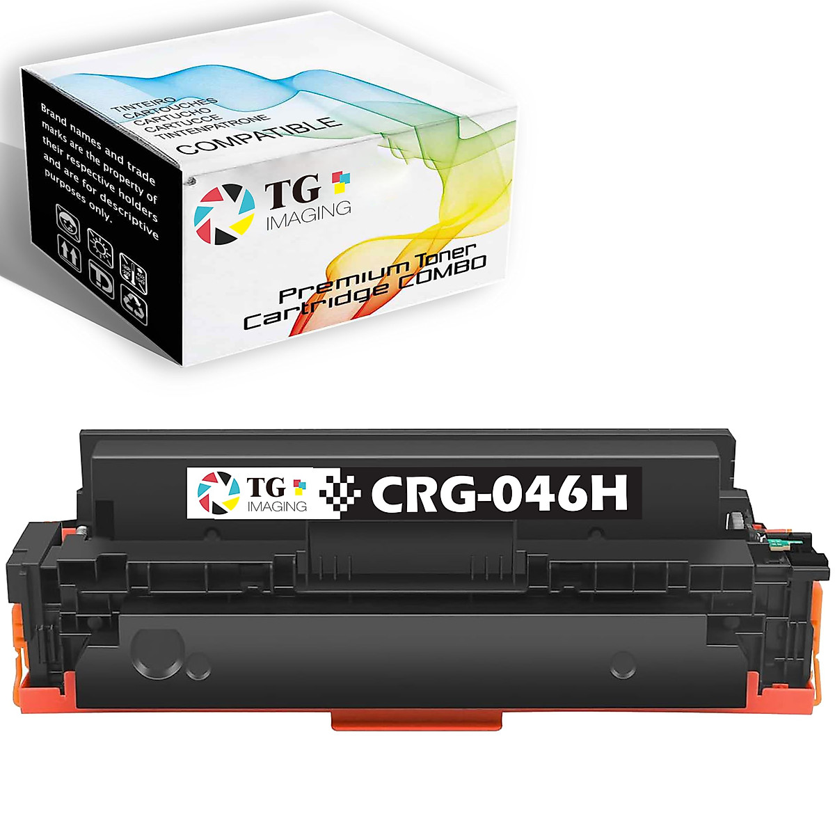 TG Imaging 1-Pack 046H Compatible Replacement for Canon 046 Black Toner Cartridge Work with Color imageCLASS LBP654Cdw MF735Cdw MF731Cdw MF733Cdw MF732Cdw 734Cdw Printer, 1xBlack