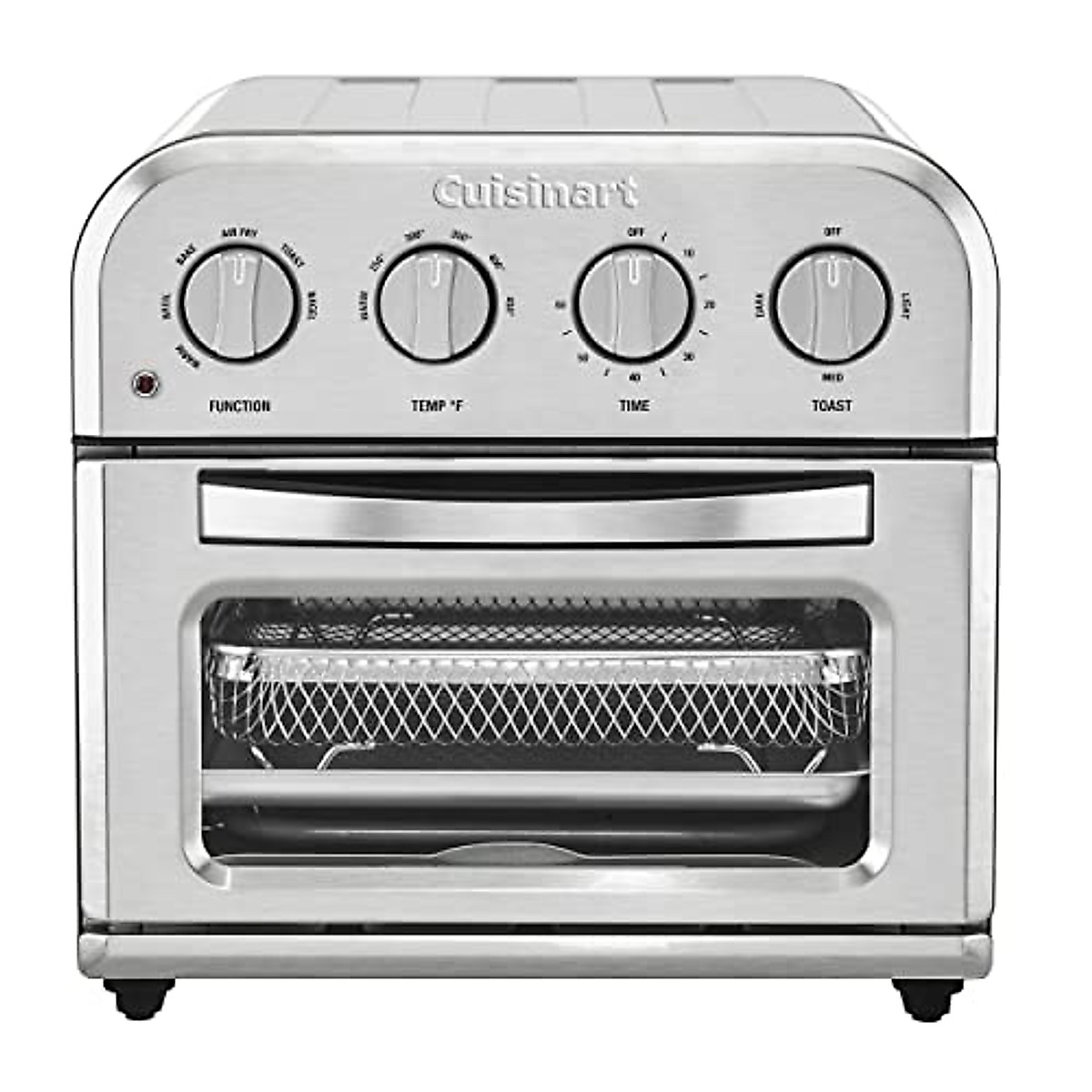Cuisinart TOA-28 Compact Convection Toaster Oven Airfryer, 12.5" x 15.5" x 11.5", Stainless Steel