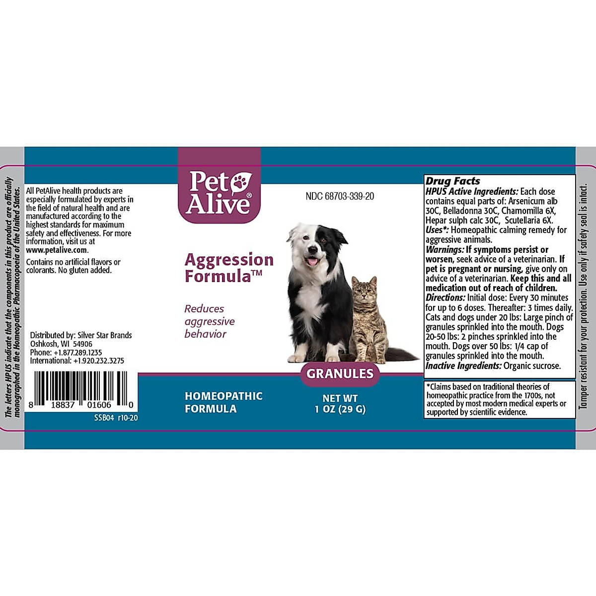 PetAlive Aggression Formula Granules