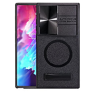 Woluki for Galaxy S23 Ultra Case Compatible with MagSafe, Built-in Slide Camera Cover, Versatile Metal Kickstand [3 Stand Ways] Military Grade Shockproof Phone Case for Samsung s23 Ultra 6.8" (Black)