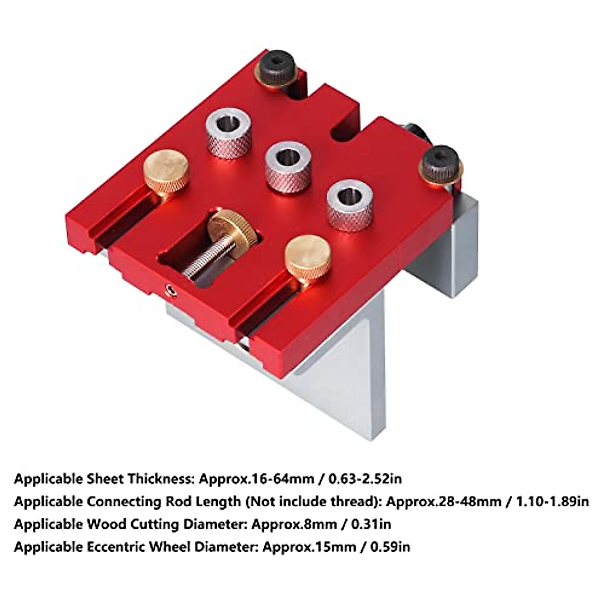 Orenic 3 in 1 Drill Guide, Aluminium Alloy Dowel Jig, Woodworking Hole Punch Positioner Locator Jig System Kit, Efficient Doweling Jig for Straight Holes, Furniture Repair, DIY Woodworking & Handyman