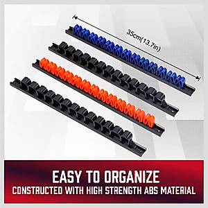 HORUSDY 4-Piece Screwdriver Organizer and Wrench Organizer, Hand Tool Holder with Clips