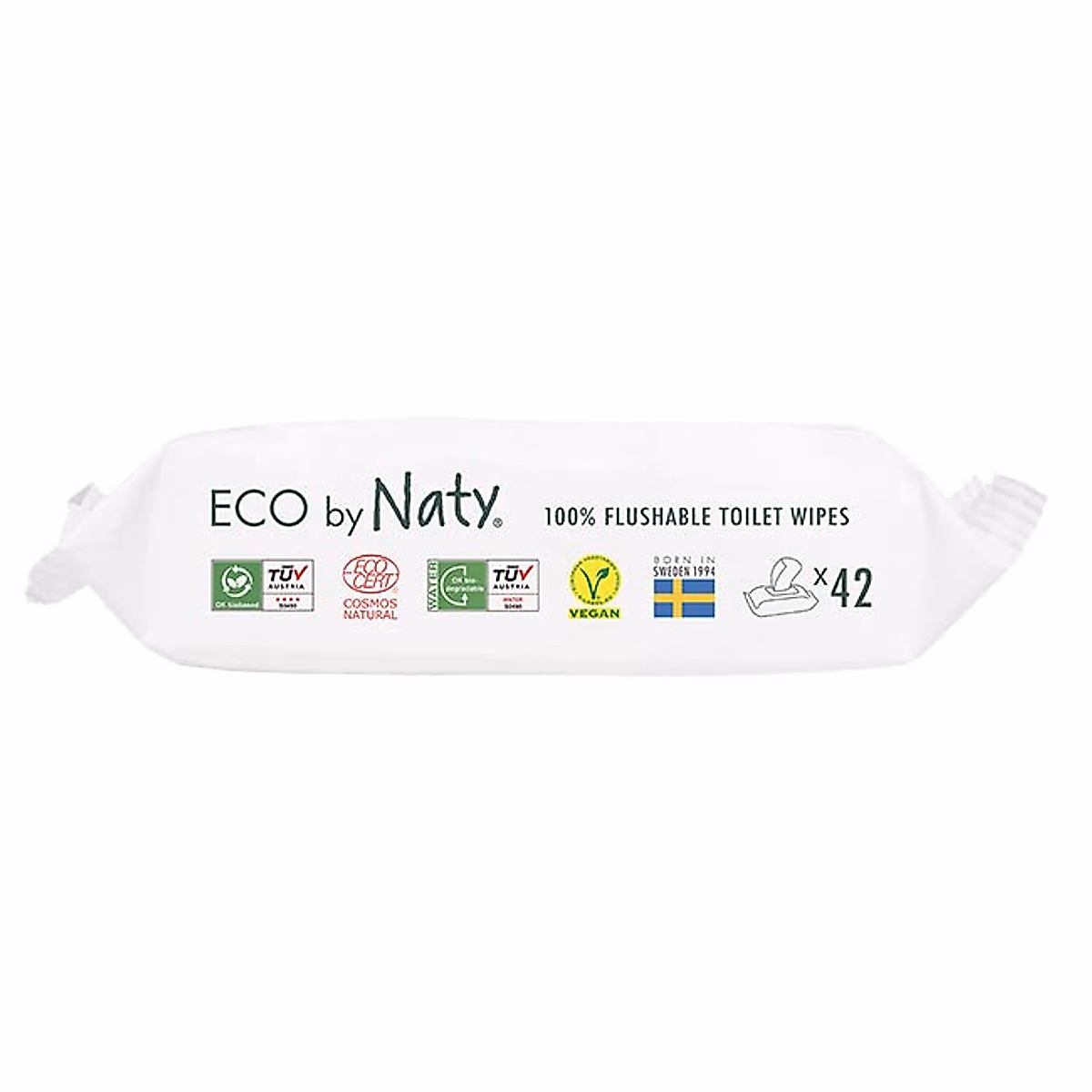 Naty Eco-Sensitive Toddler Wipes - Resealable Top - 42 ct