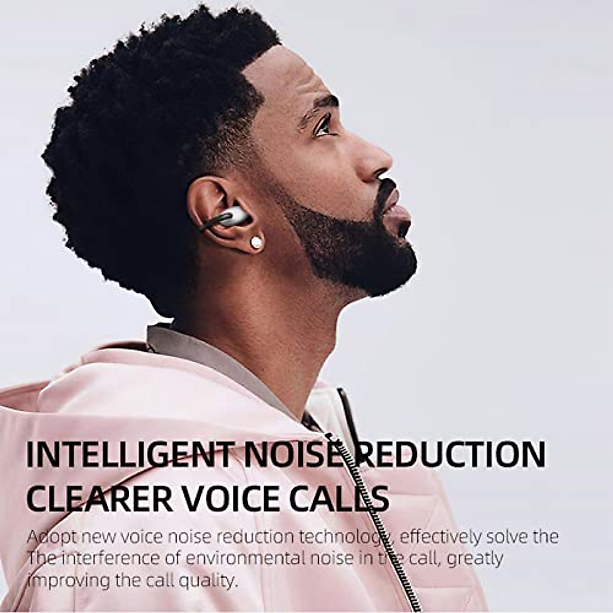 Wireless Ear Clip Bone Conduction Headphones Bluetooth Open Ear Waterproof Bluetooth Bone Conduction Earbuds Ear Clip Bone Conduction Head Set Painless Long Battery Life for Sports,Working,Driving