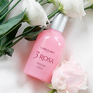 L'Erbolario 3 Rosa - Romantic And Feminine Fragrance For Every Woman - Three Admirable Fragrant Notes Of Provence Rose, Peruvian Pepper And Hollyhock - Offers A Seductive Accent - 1.6 Oz EDP Spray