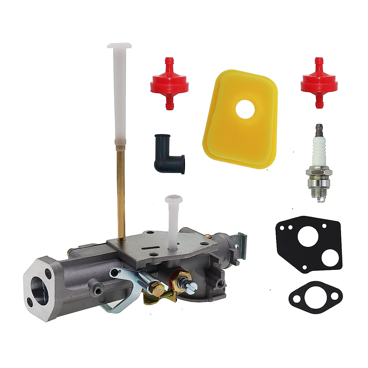 299437 Carburetor with 27987S Air Filter& 692189 Grommet for BS 135200 130200 100200 100202 Series 4-Cycle Engine Replaces 297599