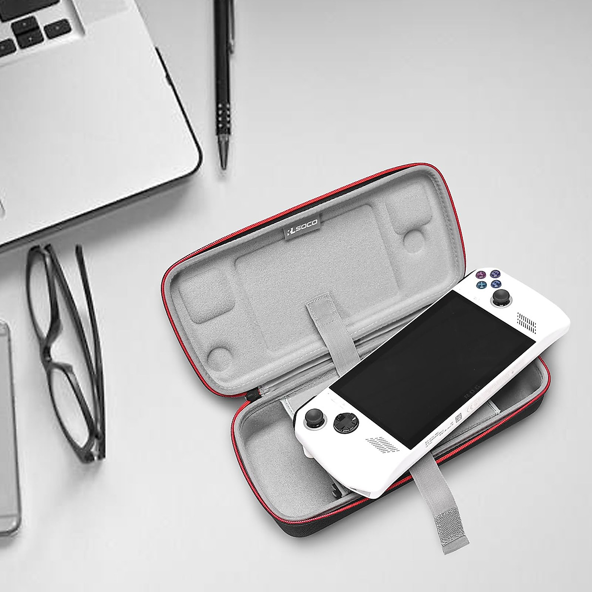 RLSOCO Hard Case for ASUS ROG Ally 7" 120Hz Gaming Handheld & Accessories Fits the Portable Console, Console Base, Charger, Charging Cable, etc. (Case Only)