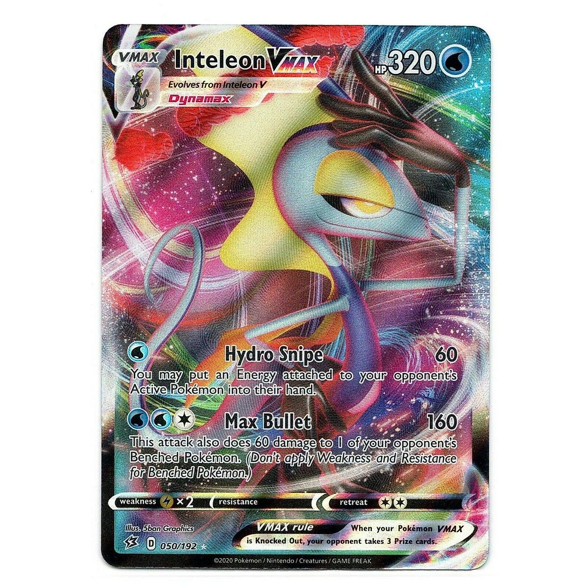 Inteleon Vmax 050/192 - Ultra Rare - Pokemon Sword and Shield Rebel Clash