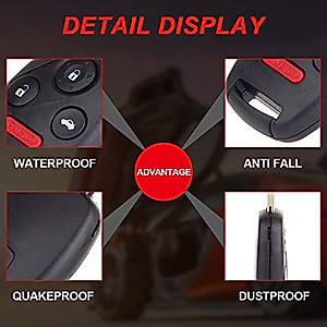 cciyu X 2 Flip Key Fob with Key Blade 4 buttons Replacement for 04 05 06 07 08 09 10 11 12 for H onda Accord CR-V Series with FCC OUCG8D-380H-A