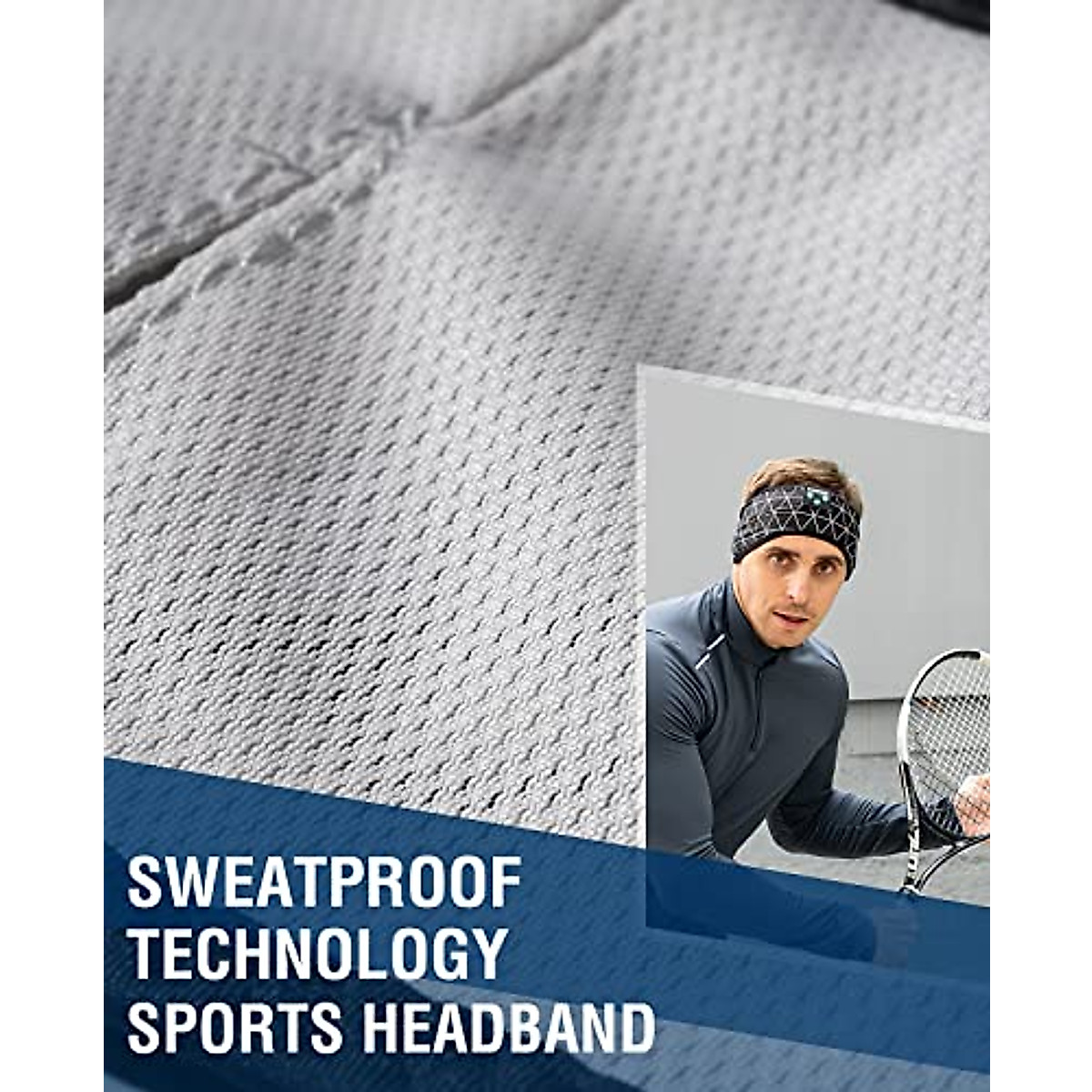 ASMRBAND Sleep Headphones Sports Headband, Sleeping Headphones for Side Sleeper, Headband Headphones with Ultra-Thin HD Stereo Speakers Perfect for Sleeping,Yoga,Insomnia, Air Travel, Meditation