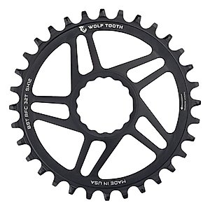 Wolf Tooth Direct Mount Mountain Bike Chainrings for Race Face Cinch for Shimano 12spd Hyperglide+ Chain (32 Tooth, Drop-Stop ST, Boost, MTB)
