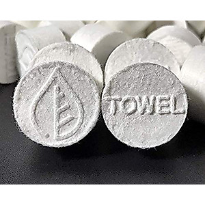 Portawipes Coin Tissues | 50 Pack with 5 Carrying Cases | Toilet Paper Tablets | Compressed Towels | Expandable Wipes | Soft & Odor Free