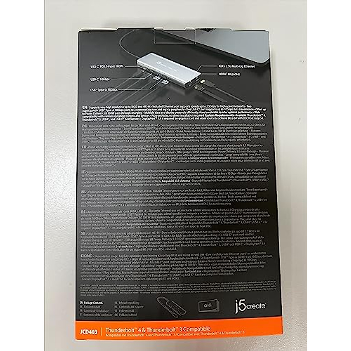 j5create USB4 8K Multi-Function Hub - 8K60/4K144 HDMI, 2.5G Ethernet, PD Charging, 10Gbps USB-A, 10Gbps USB-C Ports | Compatible with MacBook, Windows, Thunderbolt 3/4, and USB4 Devices (JCD403)