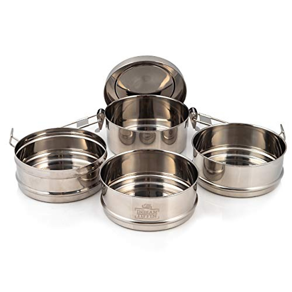 4 Tier Indian-Tiffin Stainless Steel Small to Medium Tiffin Lunch Box