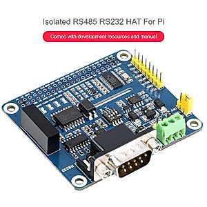 Isolated RS485 RS232 Expansion HAT Board for Raspberry Pi 4B/3B+/3B/2B/Zero/Zero 2 W/Zero 2 WH,Adopt SC16IS752 UART Expansion Chip,SPI to RS485 and RS232 Up to 921600bps Data Rate