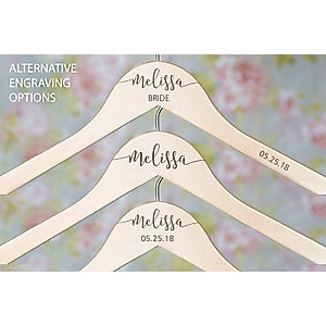 Personalized Bridesmaid Hangers - Wedding Hanger - Bridal Dress Hanger HG100
