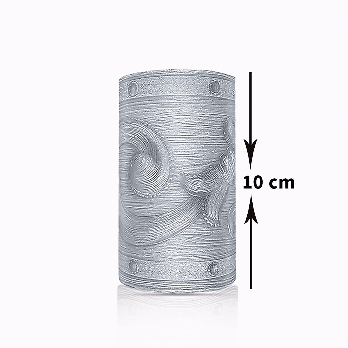 Yija PVC Self Adhesive Silver 3D Flowers Waterproof Wall Border Decor Removable Kitchen Bathroom Tiles Stciker 4 x196.8 inch