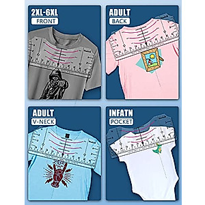 Tshirt Ruler Guide for Vinyl Alignment, T Shirt Rulers to Center Designs, Alignment Tool with Soft Tape Measure, Craft Sewing Supplies Accessories Tools for Heat Press HTV Heat Transfer Vinyl