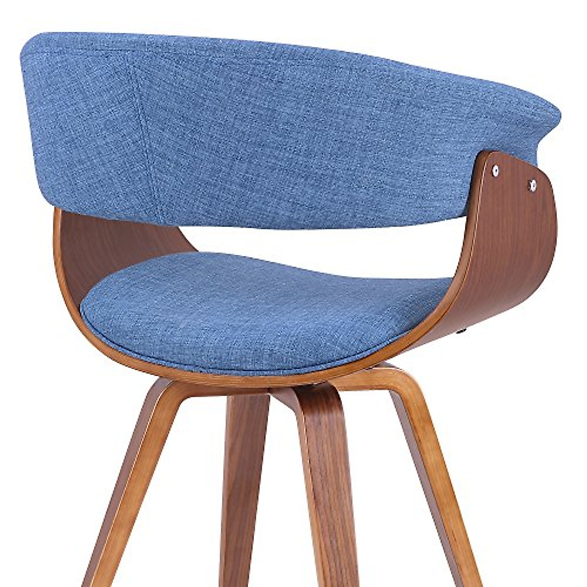 Armen Living Summer Dining Chair, Wood, Blue 22D x 25W x 31H in