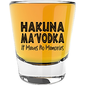 LitGifts Funny Vodka Glass - Cute Shot Glasses for Women or Men - Vodka Glasses for Men or Women - Unique Vodka Gifts for Vodka Lovers - Funny Shot Glasses for Adults - 1.75 Ounce Shot Glass
