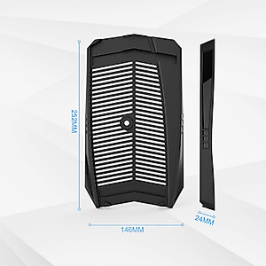 Younik Vertical Stand for PS-5 Ultra HD Console with Built-in Cooling Vents and Non-Slip Feet - CD-ROM Version(Black)