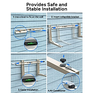 Toutgood Mini Split Wall Mounting Strong Bracket for 12000 Btu to 24000 Btu Outdoor Ductless Mini Split Air Conditioner Heat Pump AC Systems, Max 490 Lb Capacity