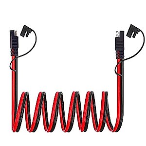 AYECEHI SAE Extension Cable SAE to SAE Extension Cable,SAE DC Power Automotive Extension Cord Quick Connect Heavy Duty Cable with Waterproof Cap (10AWG-1m/3.2ft)