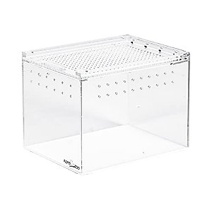 REPTI ZOO Magnetic Acrylic Case, 8x6x6 Inch Tall Long Enclosure Reptile Breeding Box Terrarium Cage for Tarantula Scorpion Sling Isopods Lizards Roach Invertebrates Insect Mantis