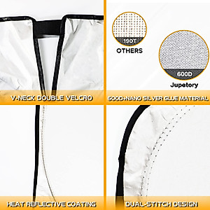 Jupetory Window Sunshade for Honda Accord 2018-2024 Windshield Sun Shade Visor Protector Blocks UV Rays- Foldable Front Sun Shield Protector