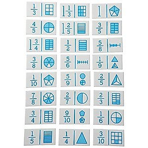 Didax Educational Resources Hands-On Math Fraction Dominoes, 24 pcs