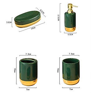 CZDYUF Washing Table Toiletry Set Pieces Bathroom Five-Piece Set Toothbrush Mouthwash Cup Model Room Bathroom Decoration