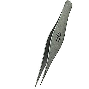 Zizzili Basics Tweezers - Surgical Grade Slant and Pointed Tweezer for Eyebrow, Facial Hair Removal and your Precision Needs - Bundle