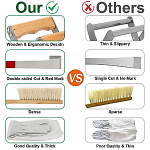 Blisstime Beekeeping Supplies Tool Kit, 17 PCS Bee Hives and Supplies Starter Kit Beekeeper Starter Kit